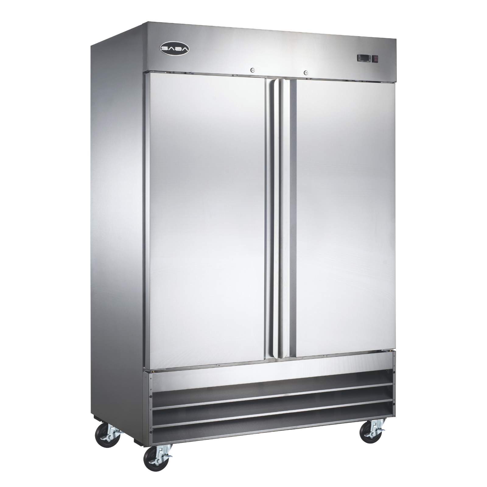 SABA S-47F - Two Door Commercial Reach-In Stainless Steel Freezer