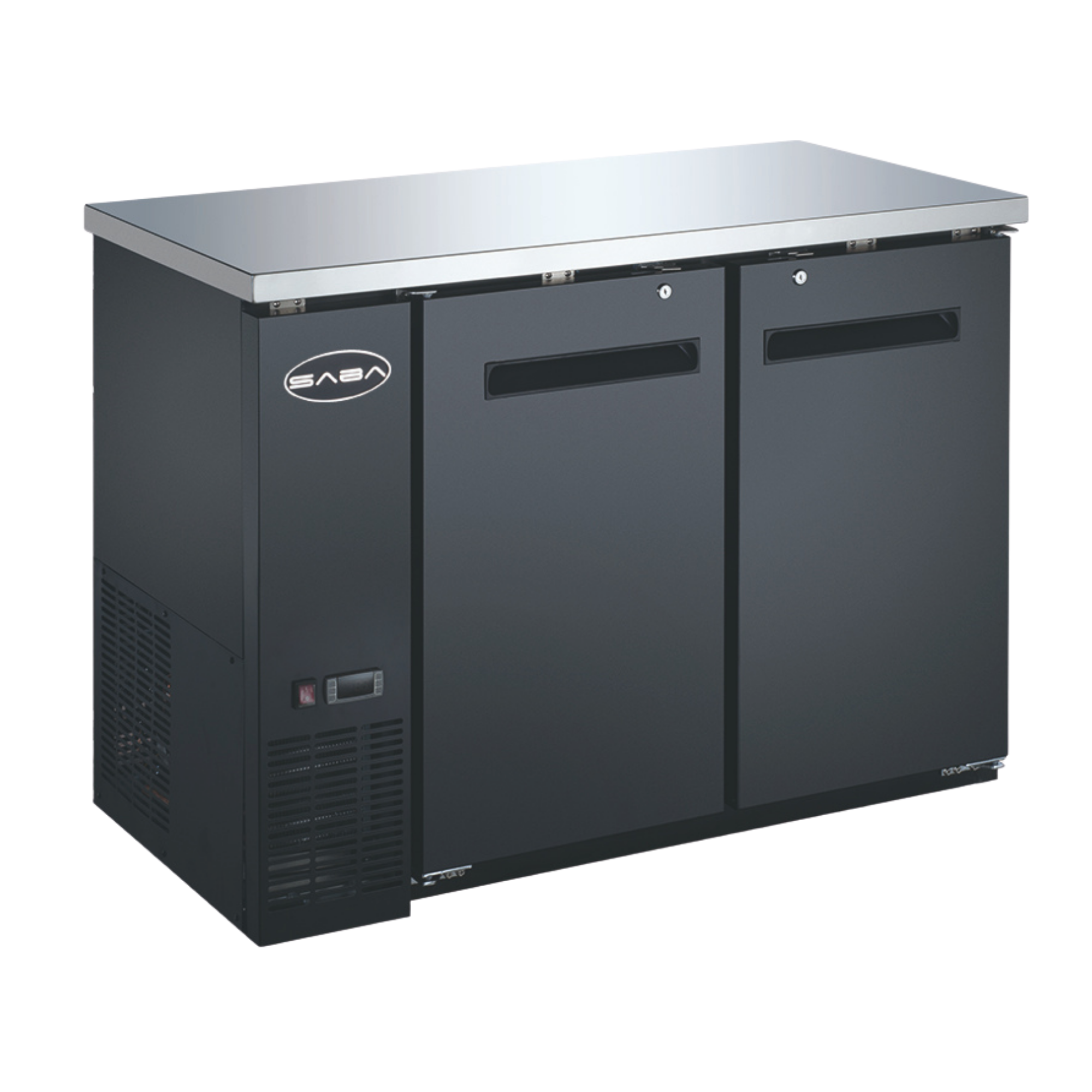 SABA SBB-24-48B - 24" Depth 48" Two Door Commercial Back Bar Cooler (B